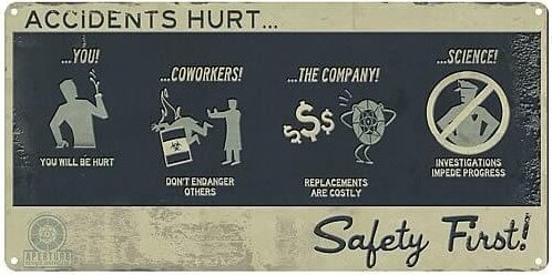 Crowded Coop, LLC Portal Safety First Tin Wall Sign - ShopStyle Decor