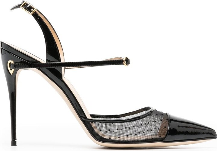 Jennifer Chamandi Vittorio 105 semi-sheer pumps - ShopStyle Heels