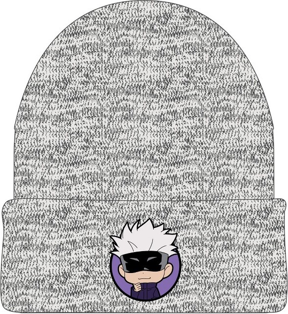 Jujutsu Kaisen Chibi Gojo Athletic Heather Marled Knit Cap - ShopStyle Hats