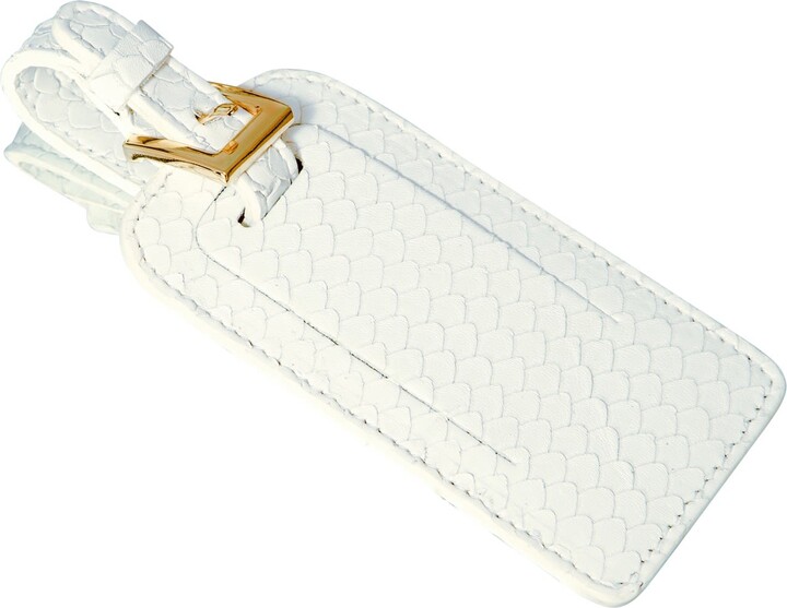 Primo Luxe Women's Vesper Embossed Luggage Tag - White - ShopStyle