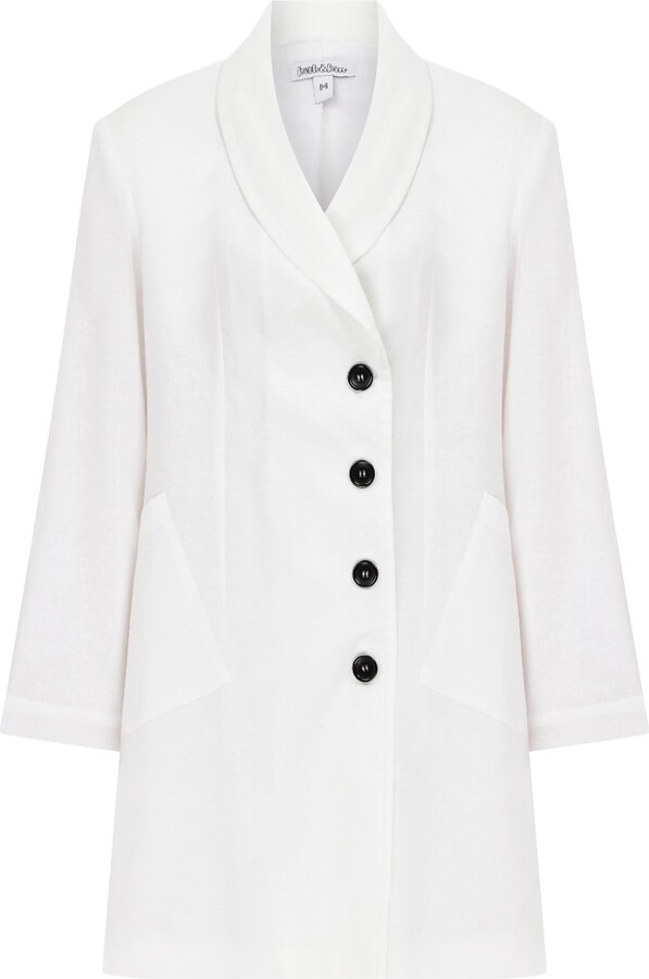 kith&kin - White Button Down Jacket - ShopStyle