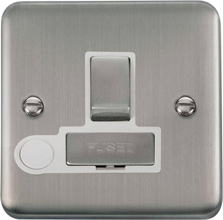 SE Home Curved Satinless Steel 13A Fused Ingot Connection Unit Switched ...