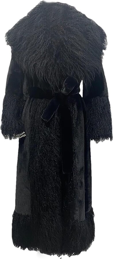 Generic Women Winter Long Soft Fluffy Thick Warm Fake Sheep Fur Trim ...