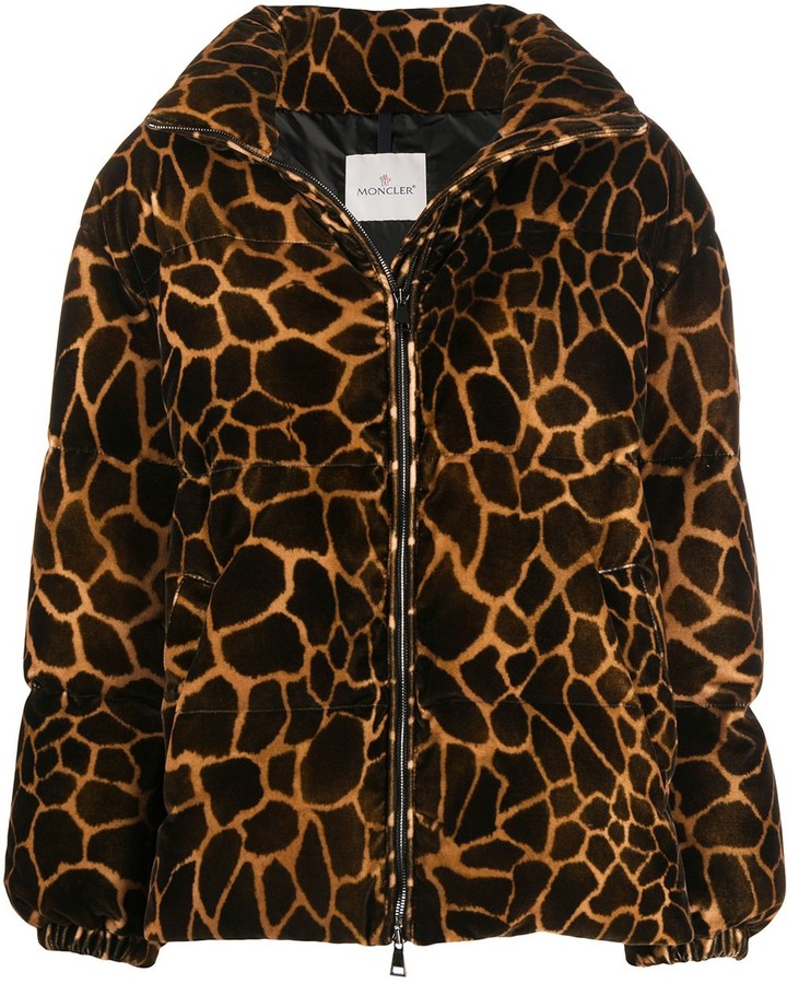 Moncler Giraffe-Print Padded Jacket - ShopStyle