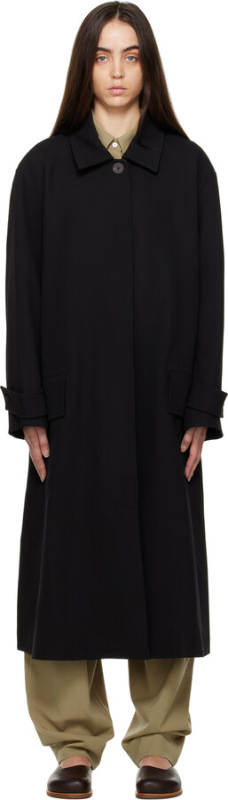 Studio Nicholson Black Fidra Coat - ShopStyle