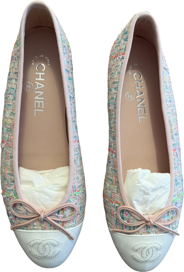 Chanel Tweed ballet flats - ShopStyle