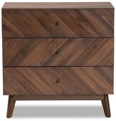 Design Studios Hartman Mid-Century Modern Walnut Brown Finished Wood 3 ...