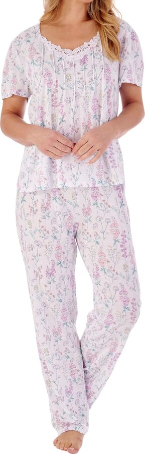 Slenderella Field Flowers Short Sleeve Shaped Neck Pyjamas (10/12 ...