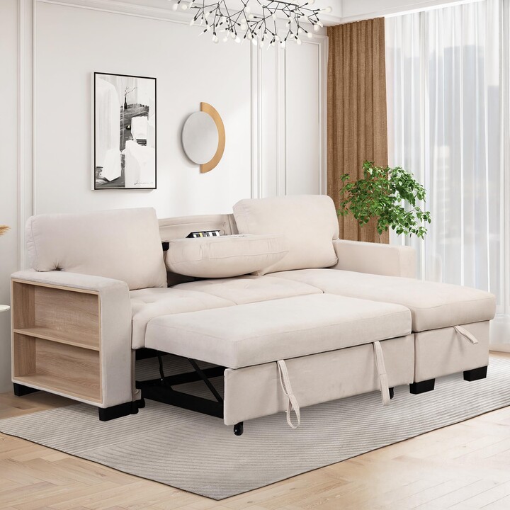 YHHOME Stylish and Functional Light Chaise Lounge Sectional with ...