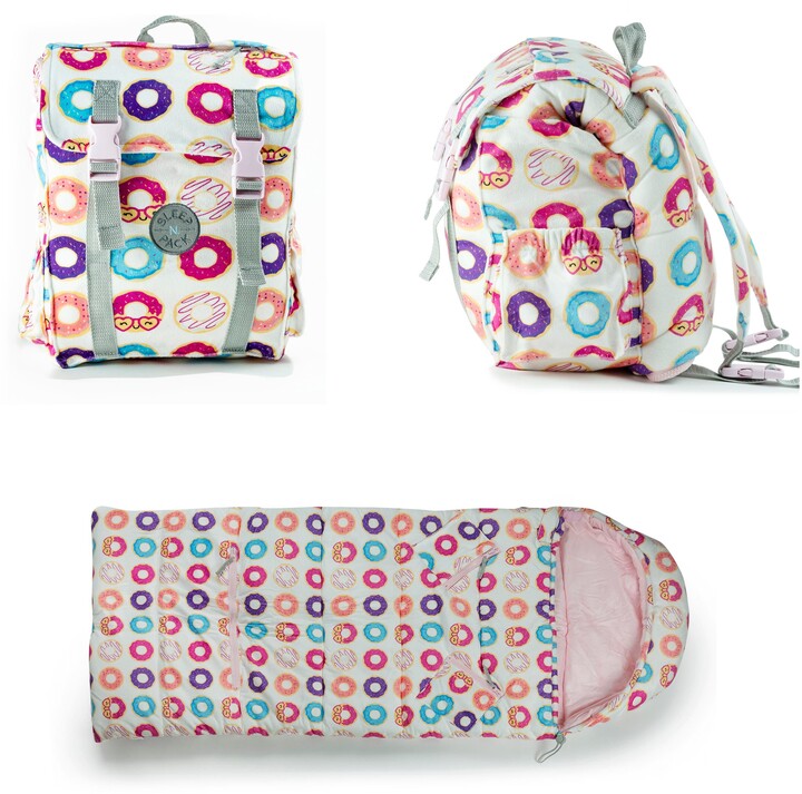 mimish Kids' Sleep-n-Pack Donuts Print Sleeping Bag Backpack - ShopStyle