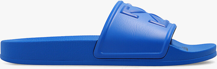 Off-White Branded Slides - Blue - ShopStyle Flip Flop Sandals