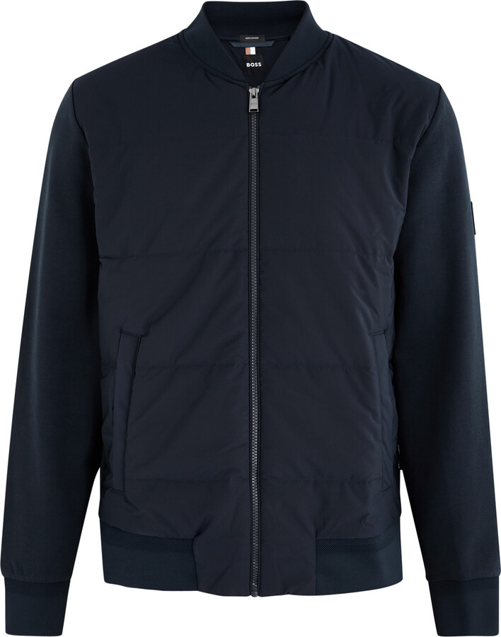 HUGO BOSS Quilted Shell and Jersey Jacket - ShopStyle