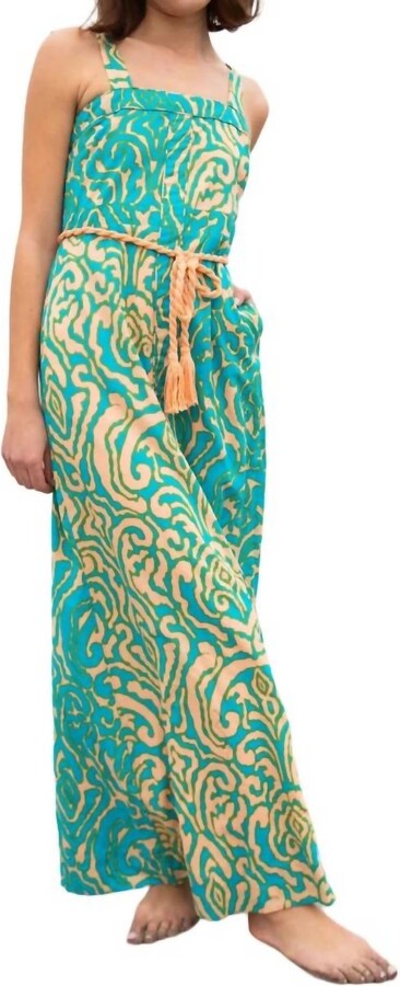 Anna Cate Zara Maxi Dress In Teal Block - ShopStyle