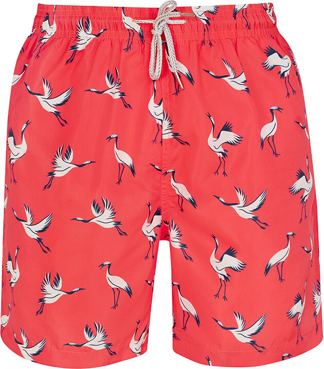 Robert & Son Beachwear Ltd Men's Pink / Purple Coral Crane - Pink & Purple - ShopStyle Swimwear