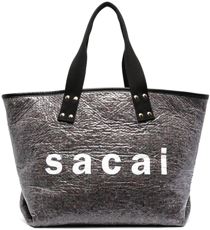 Sacai Logo-Print Tote Bag - ShopStyle