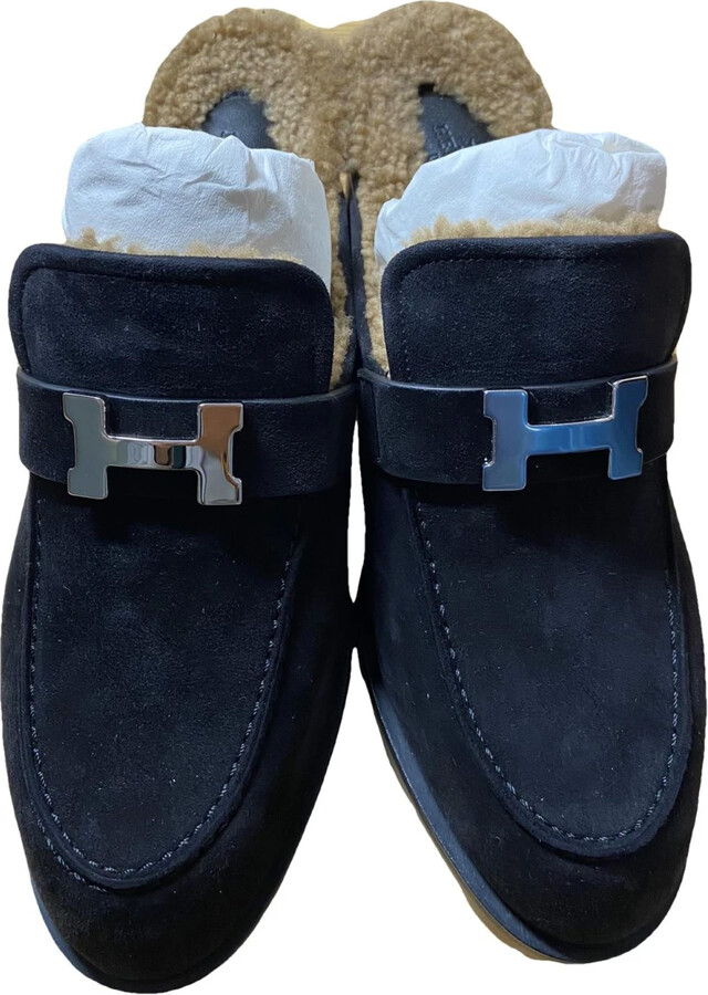 Hermes Leather mules & clogs - ShopStyle