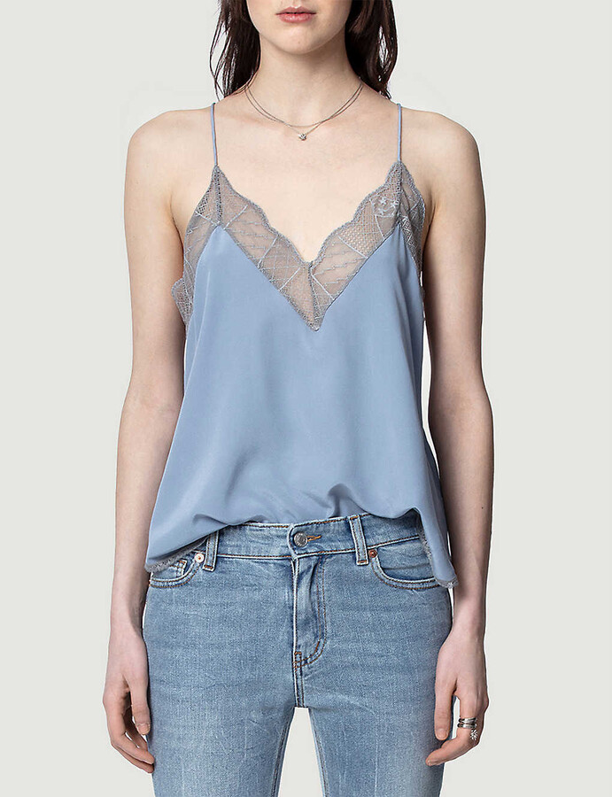 Zadig & Voltaire Christy silk cami top - ShopStyle