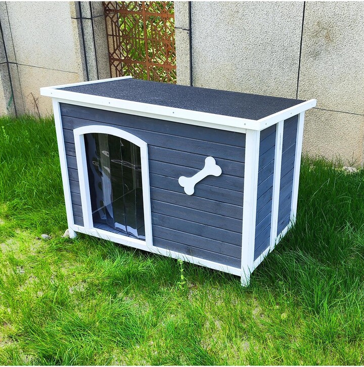 Simplie Fun 40.55" Wooden Folding Dog House,Outdoor Waterproof Dog Cage ...