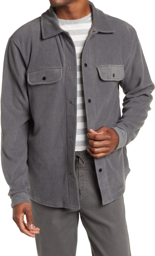 RDI Spread Collar Micropolar Snap Shacket - ShopStyle Jackets