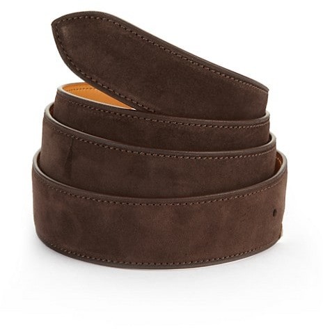 Corthay Dark Brown Suede Belt - ShopStyle