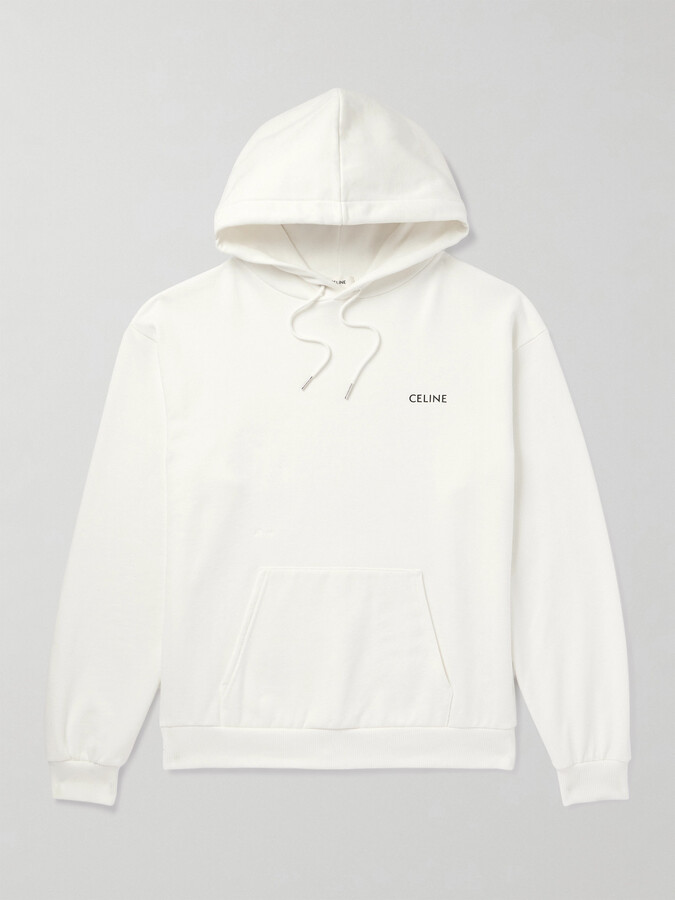 Celine Homme Logo-Print Cotton-Jersey Hoodie - ShopStyle