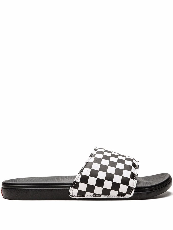 Vans La Costa Checkerboard slides - ShopStyle Flip Flop Sandals