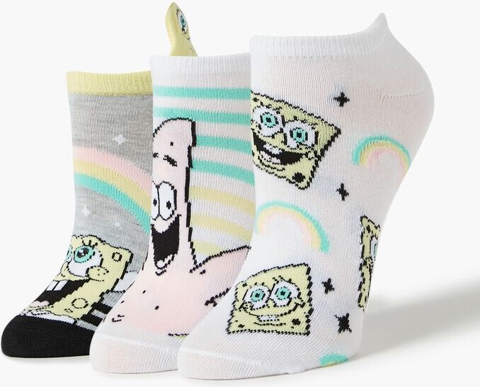 Forever 21 SpongeBob SquarePants Ankle Socks Set - 3 pack - ShopStyle