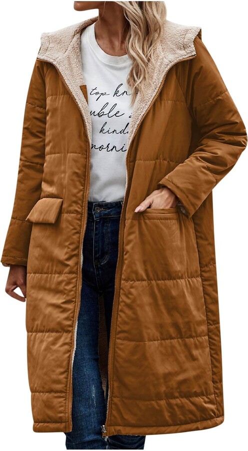 Wyongtao Women Long Padded Coat Cotton Jacket Winter Warm Quilted ...