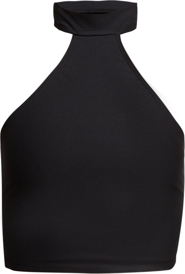 710 STUDIO - Virginia Open Back Halter Top Black - ShopStyle