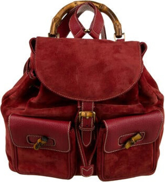 Gucci Bamboo Suede Backpack - ShopStyle
