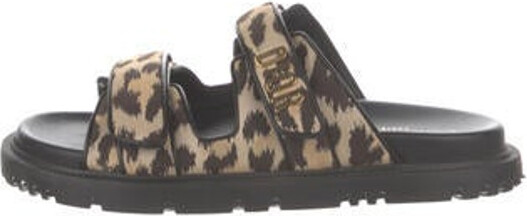 Christian Dior Dioract Animal Print Slides - ShopStyle Sandals