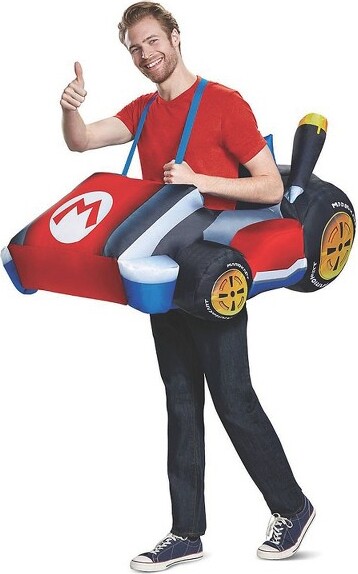 Disguise Mens Super Mario Kart Mario Inflatable Costume - One Size Fits ...