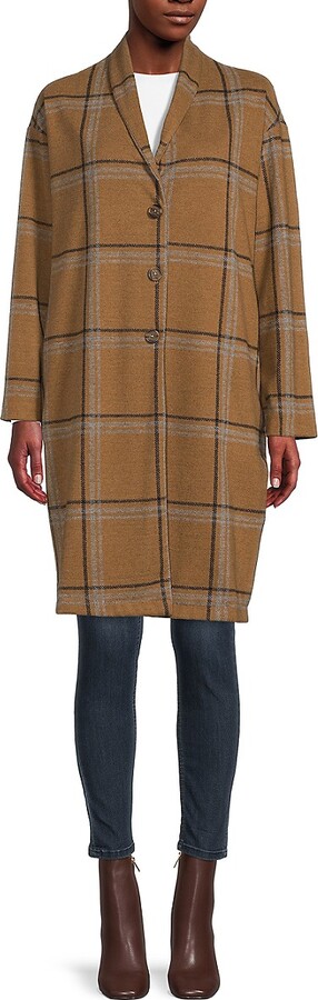 Renee C. Woven Plaid Coat - ShopStyle