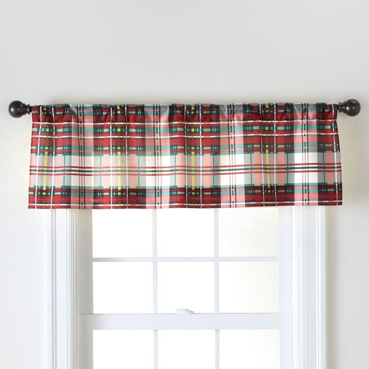 The Lakeside Collection Lakeside Tartan Plaid Valance - Rustic ...