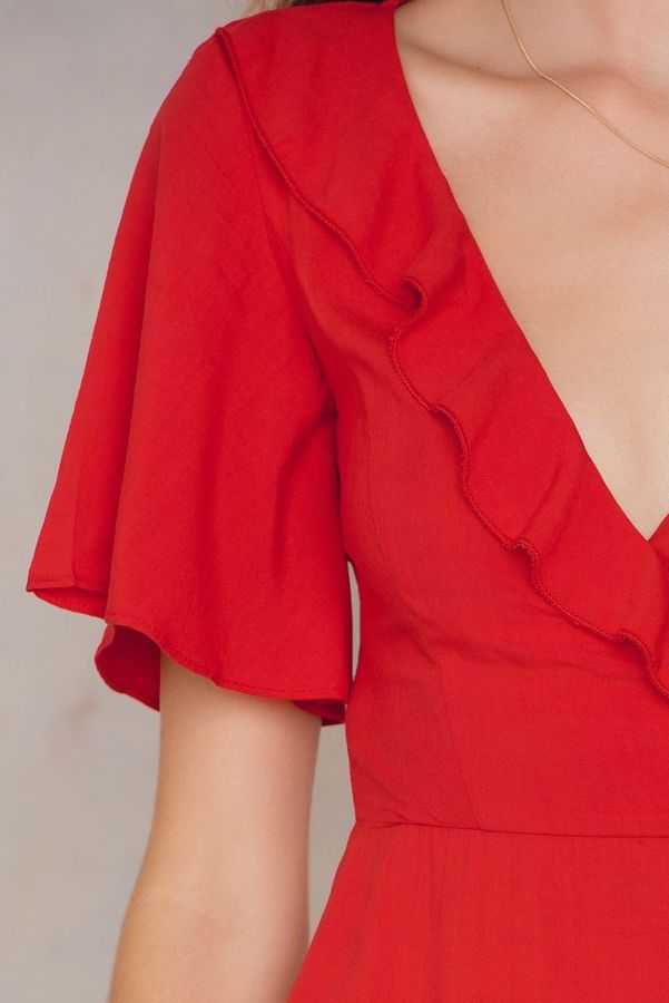 Frill Trim Wrap Mini Dress - ShopStyle