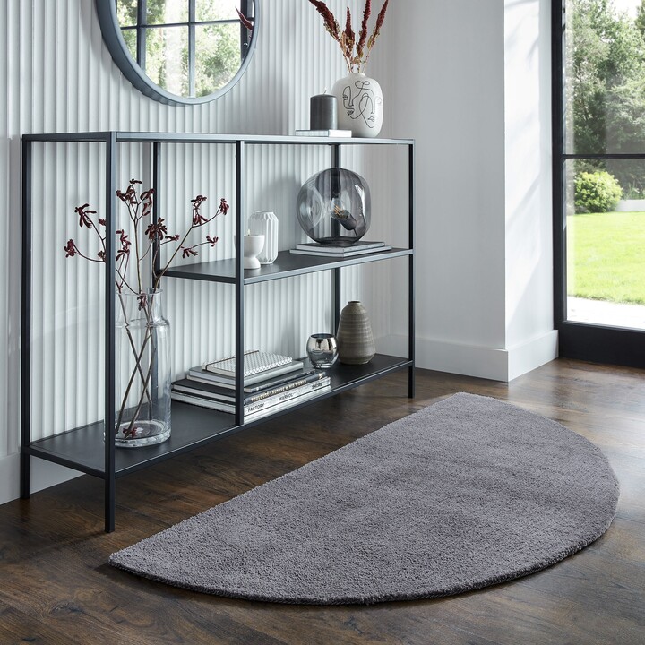 Dunelm Isla Half Circle Rug Isla Charcoal - ShopStyle
