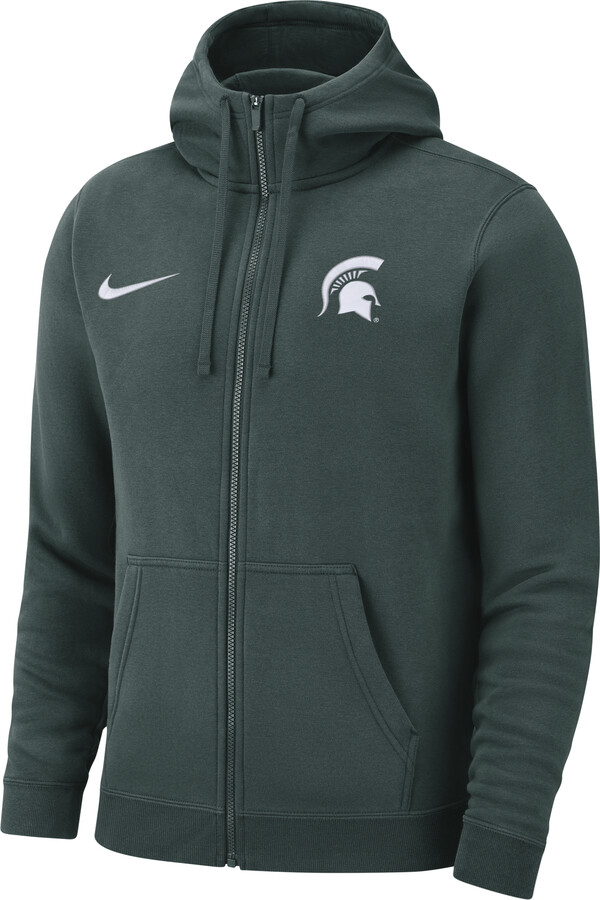 Nike Michigan State Club Fleece Men's College Full-Zip Hoodie in Green ...