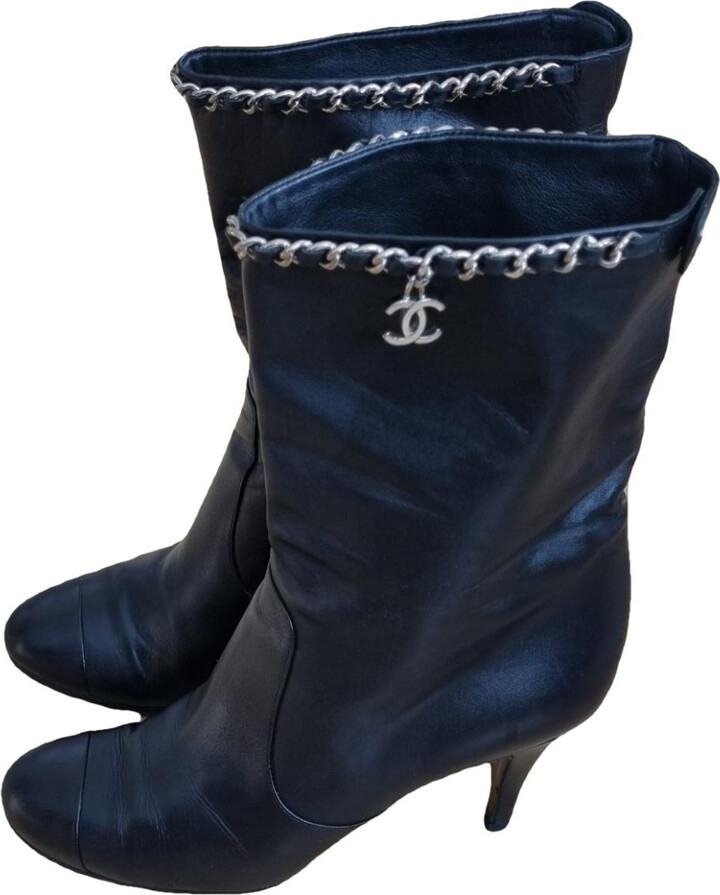 Chanel Leather boots - ShopStyle