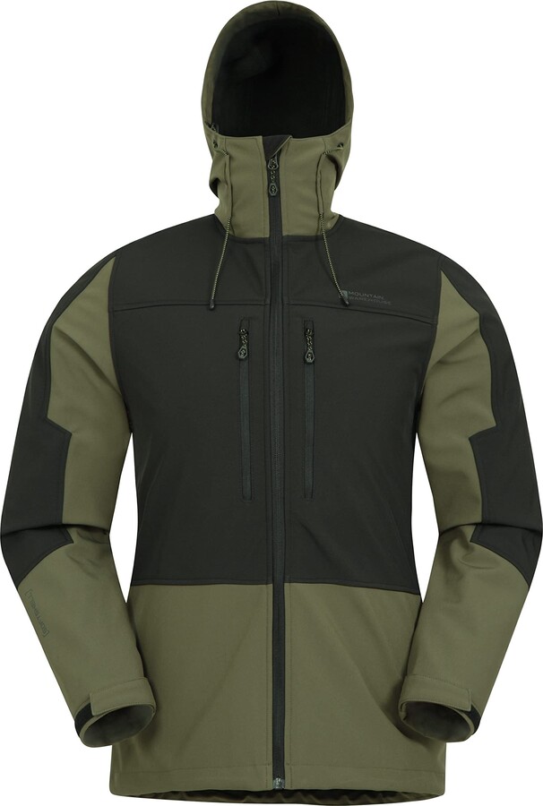 Mountain Warehouse Samurai Softshell Rain Jacket for Men - Waterproof ...