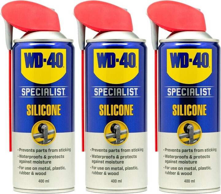 WD-40 Specialist Silicone Lubricant 400ml Triple Pk - All-Weather ...