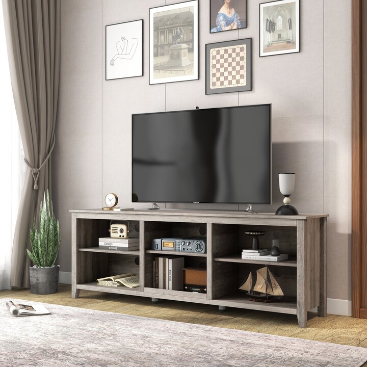 GREATPLANINC Classic TV Stand for TVs Up to 60", Storage Media Console ...
