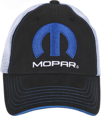 Checkered Flag Sports Checkered Flag Men's Mopar Cap Adjustable Black & White Mesh Back Trucker ...