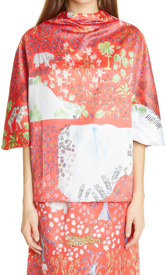 Dauphinette Fever Dream Print Floatkerchief Top - ShopStyle