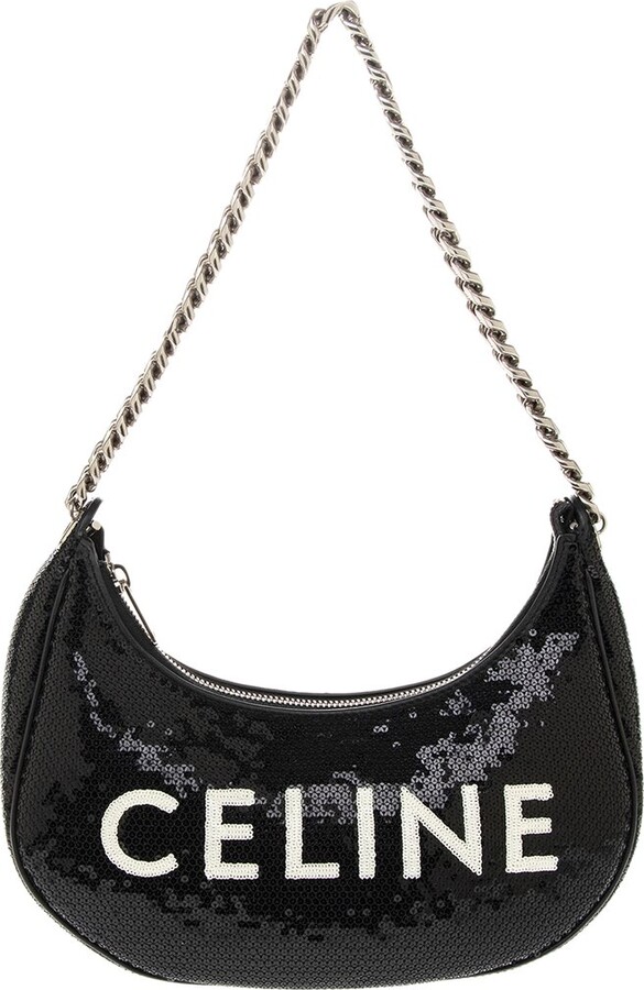 Celine Ava Chain Medium Leather & Sequins Hobo Bag - ShopStyle