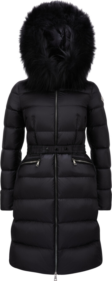MONCLER COLLECTION Boedic Hooded Shearling Long Down Jacket - ShopStyle ...