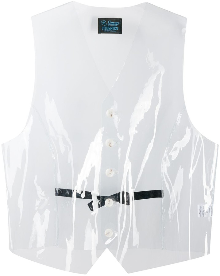 Raf Simons Transparent Buttoned Gilet - ShopStyle Outerwear