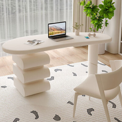 Wardrobe Trendsetter Cream Free Form Manufactured Wood Desks - ShopStyle