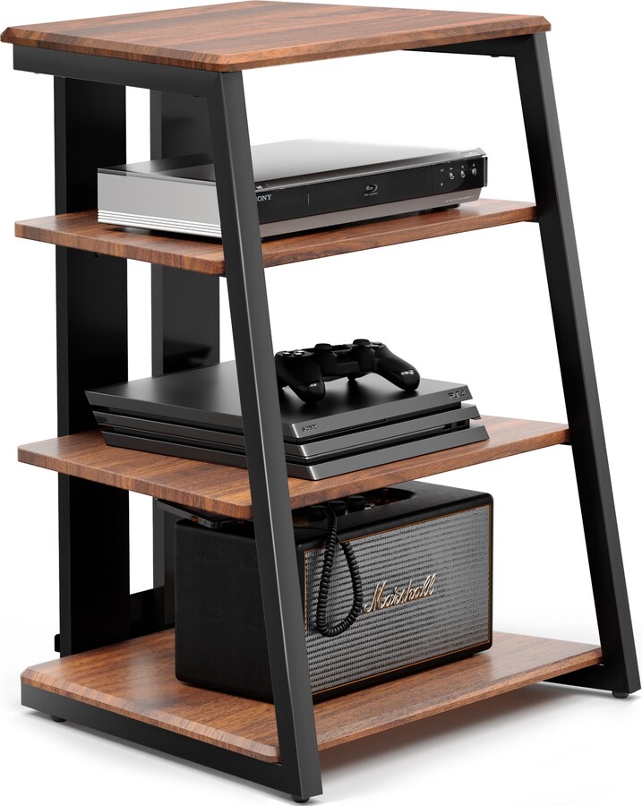 Fitueyes 4-Tier Wooden AV Component Media Stand Stereo Cabinet - ShopStyle