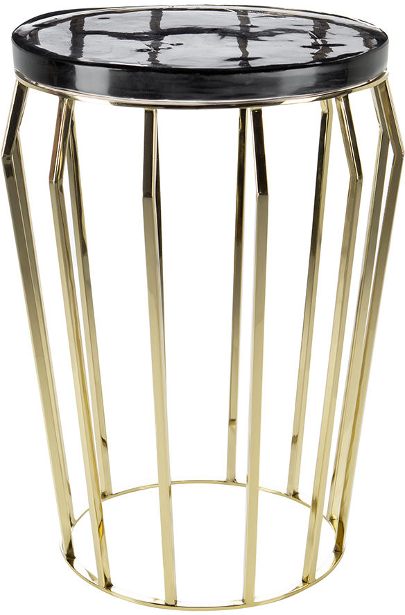 Luxe - Smoked Glass Round Side Table - ShopStyle Furniture
