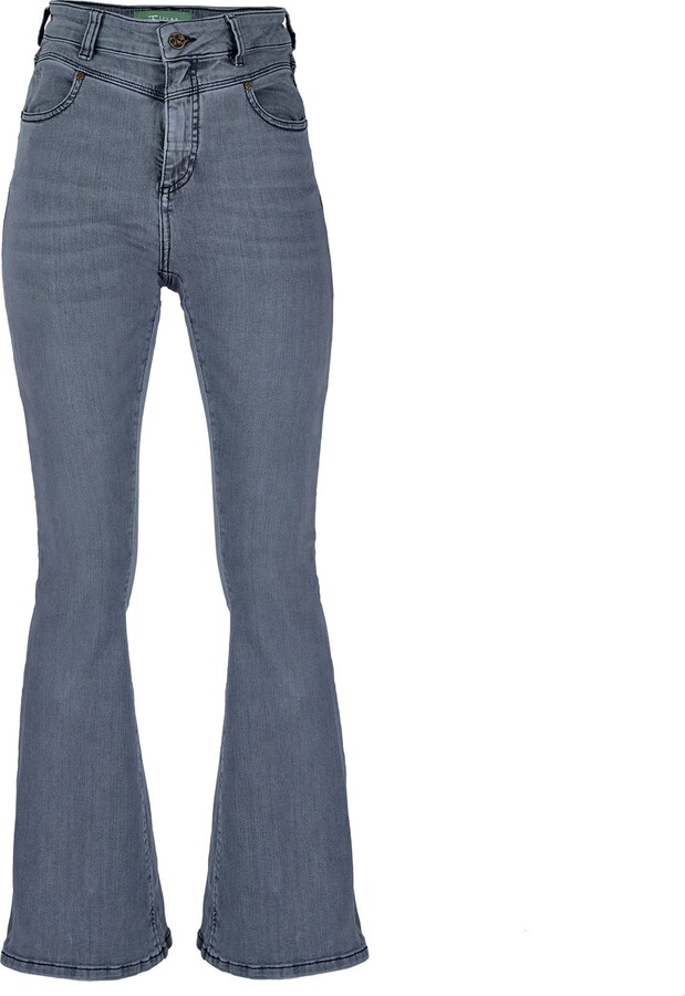 Flax and Loom - Mavis High Waisted Skinny Flare In Silver Fox Long ...